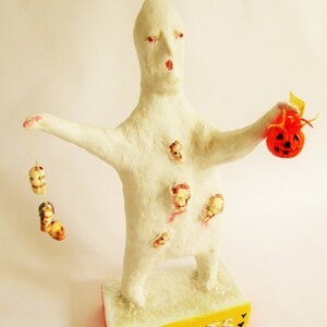 Nostalgic Folk Art, Carol Roll, Paper Mache Halloween Ghost - Etsy