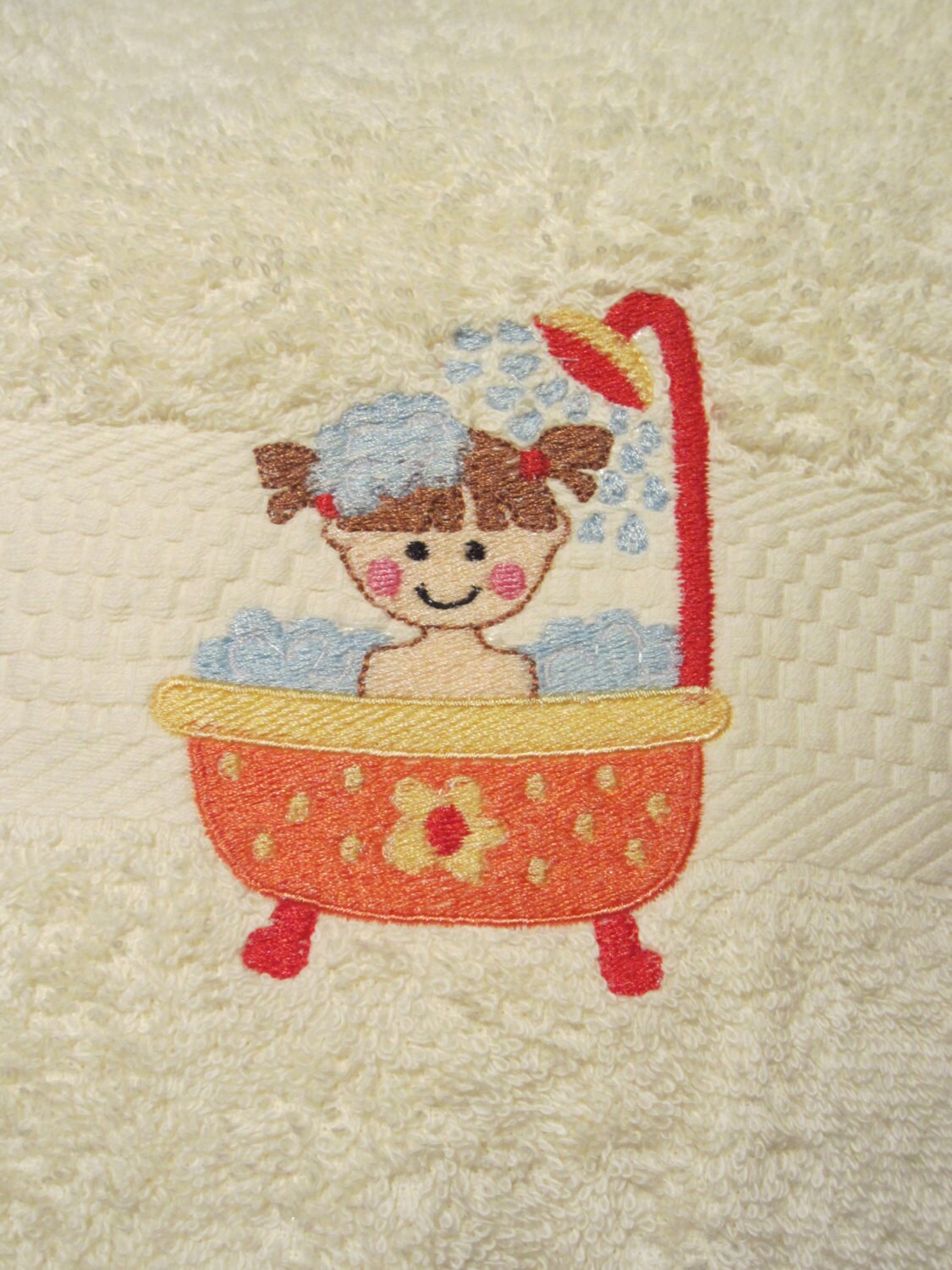 Children Child in the Bath Machine Embroidery Design Instant Download ...