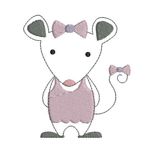 Mouse Machine Embroidery Design Mouse Embroidery Animal - Etsy