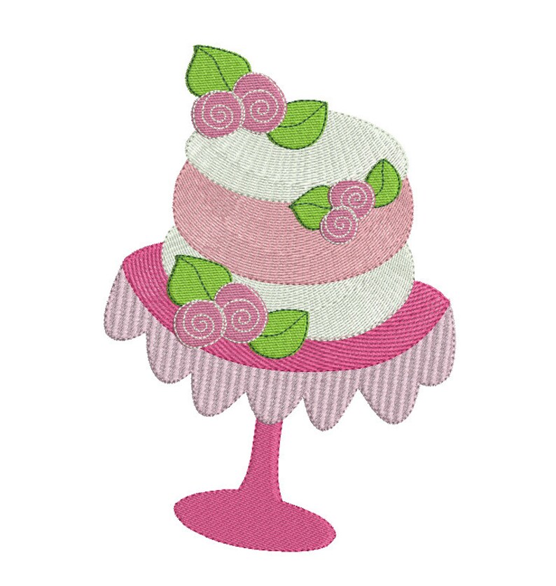 Embroidery Design Machine Wedding Cake Instant Download - Etsy