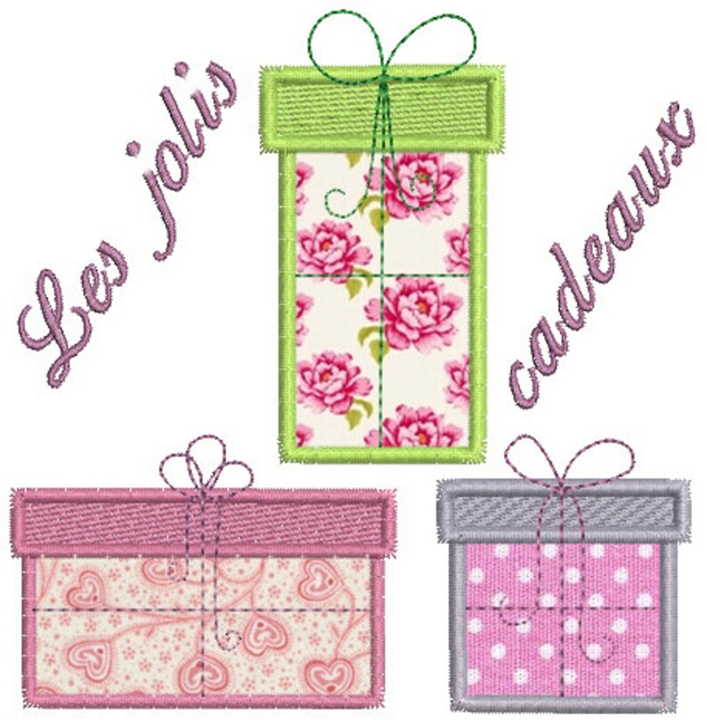 Instant Download Christmas Gift Box Present Machine Embroidery - Etsy