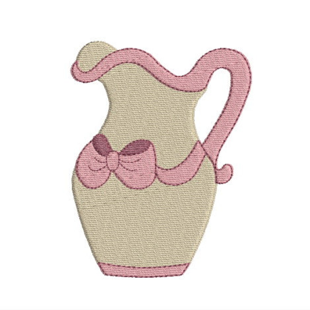 Embroidery Design Machine Toilet Pitcher Water Jug Toilet Vintage ...