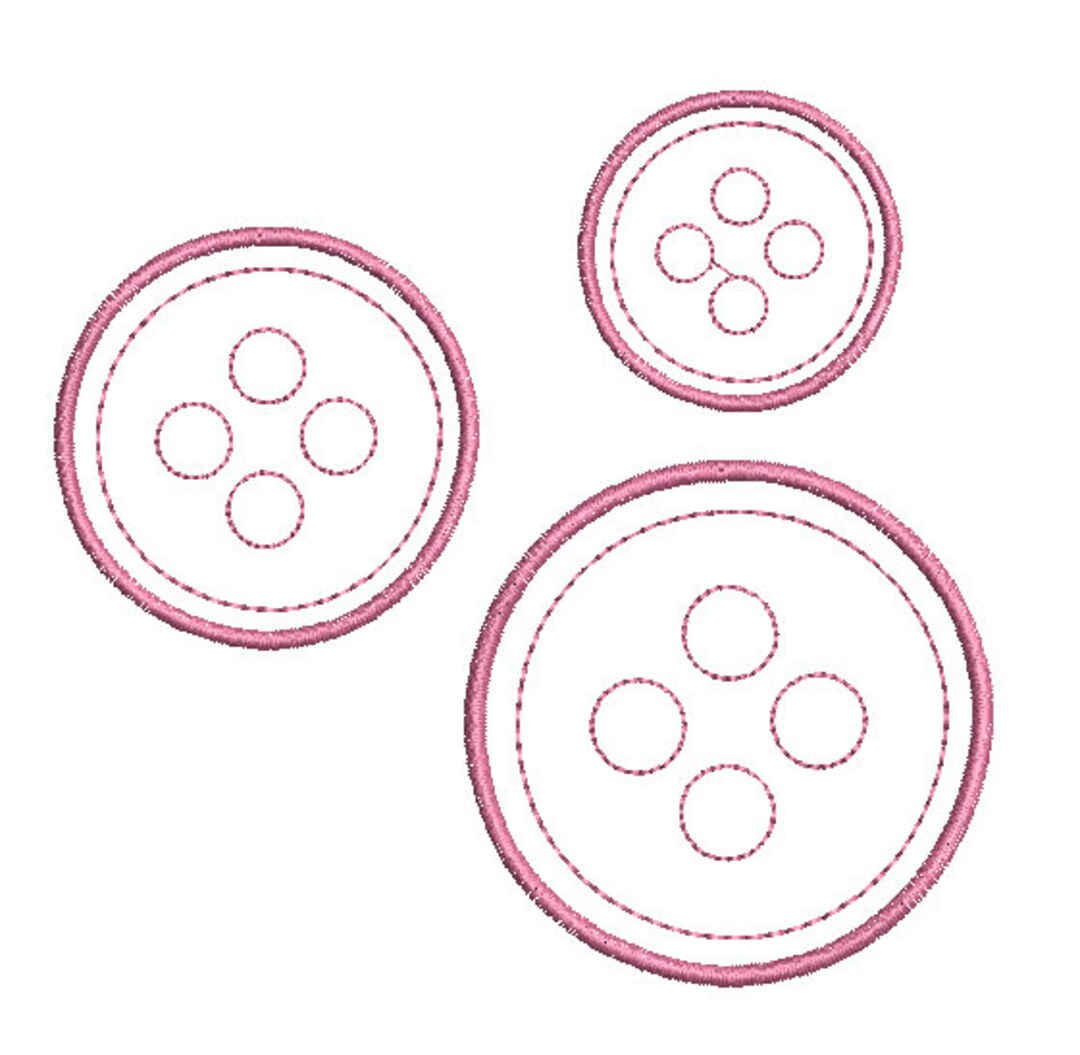 Instant Download Button Machine Embroidery Design for Scrapbooking - Etsy