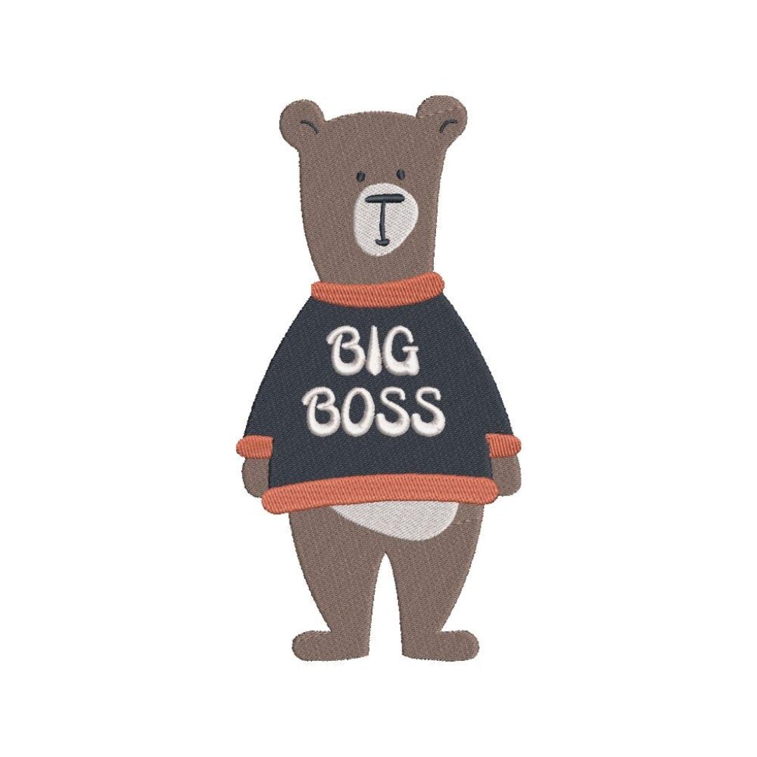 Machine Embroidery Design Big Boss Teddy Bear - Etsy