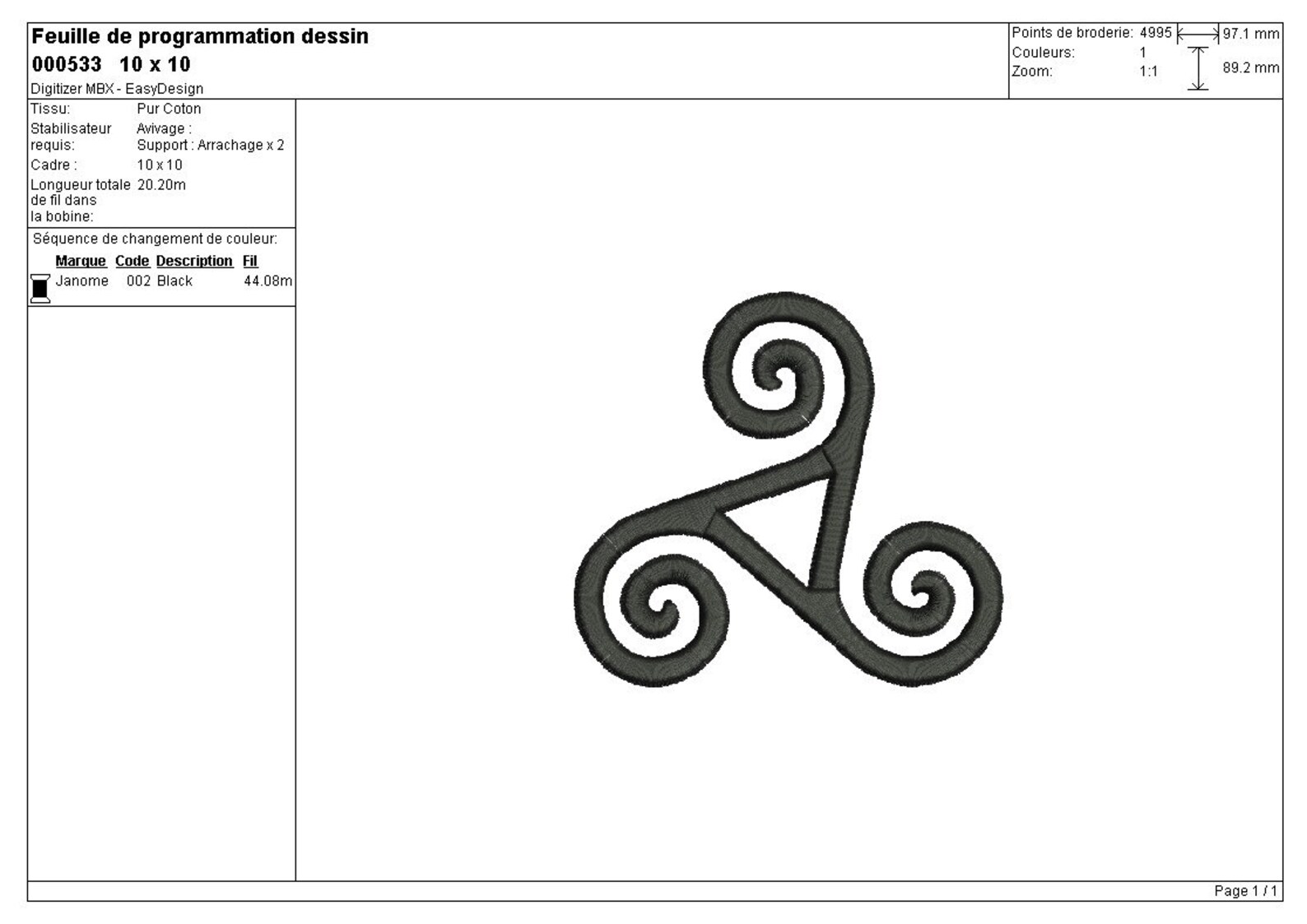 Embroidery Design Machine Triskell Symbol Celtes of Bretagne - Etsy