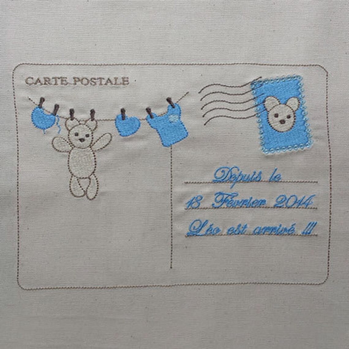 Instant Download Post Card Baby Embroidery Design Machine | Etsy