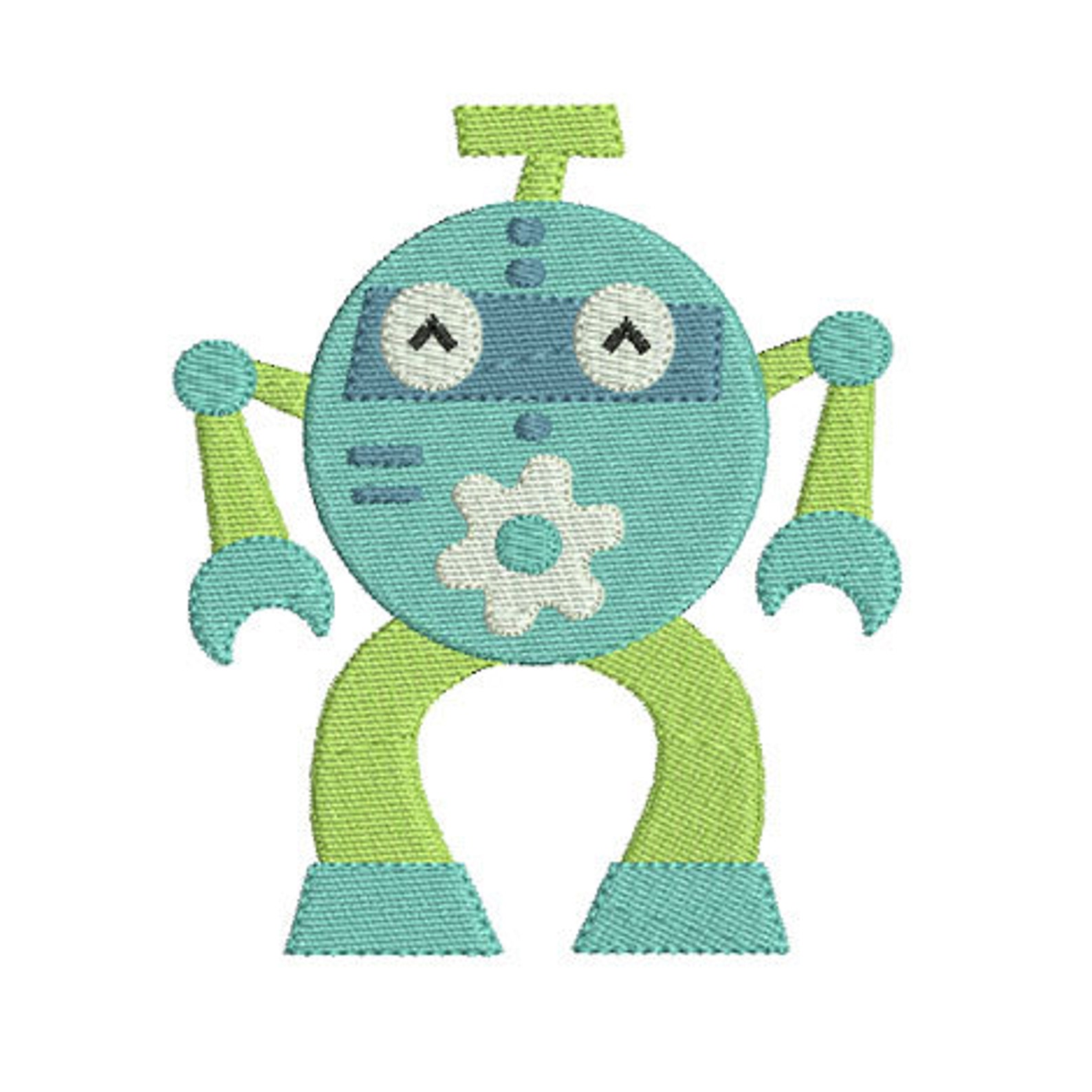 Instant Download Robot Embroidery Design Download - Etsy