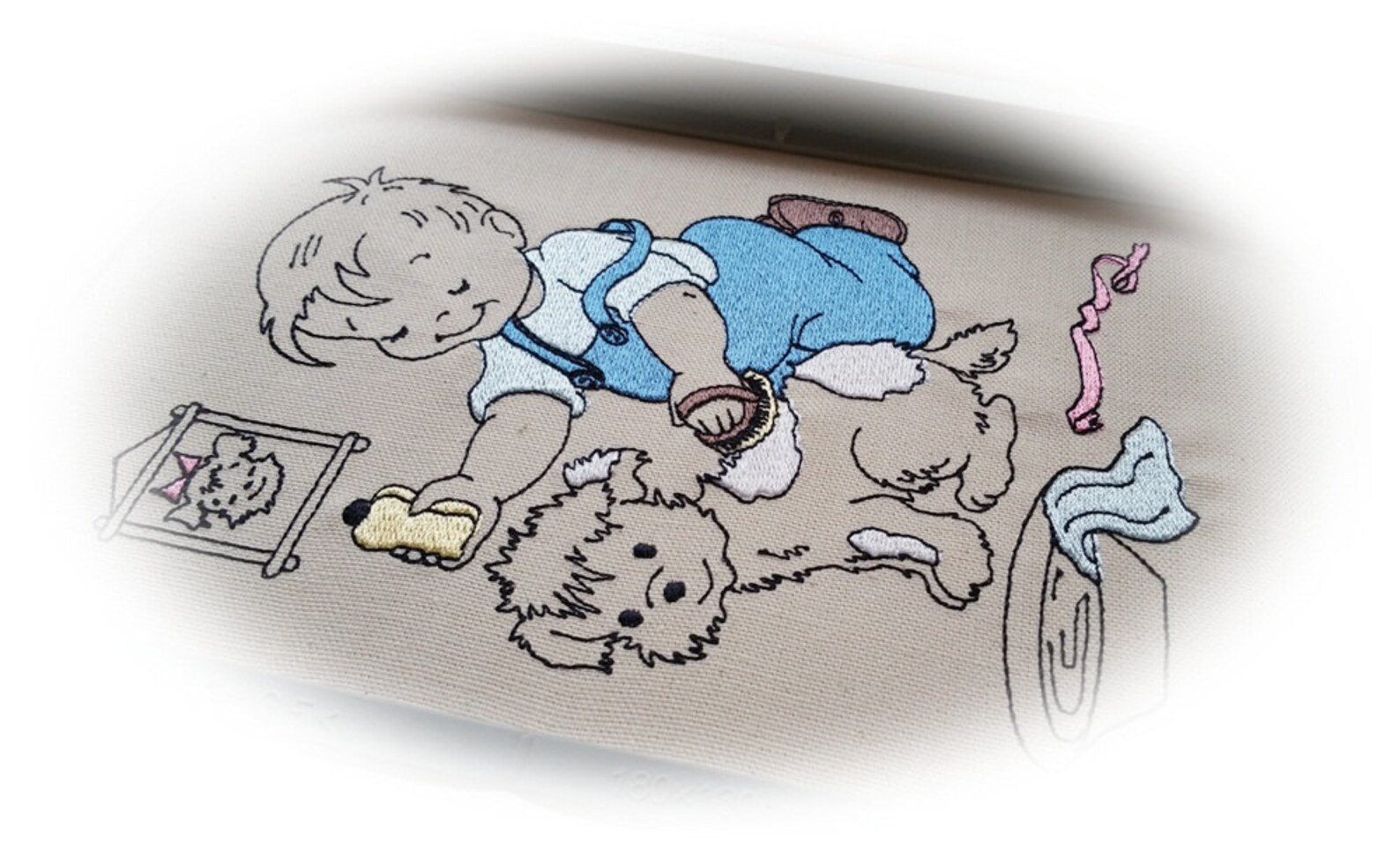 Embroidery Design Machine Vintage Little Boy Child Washing His | Etsy