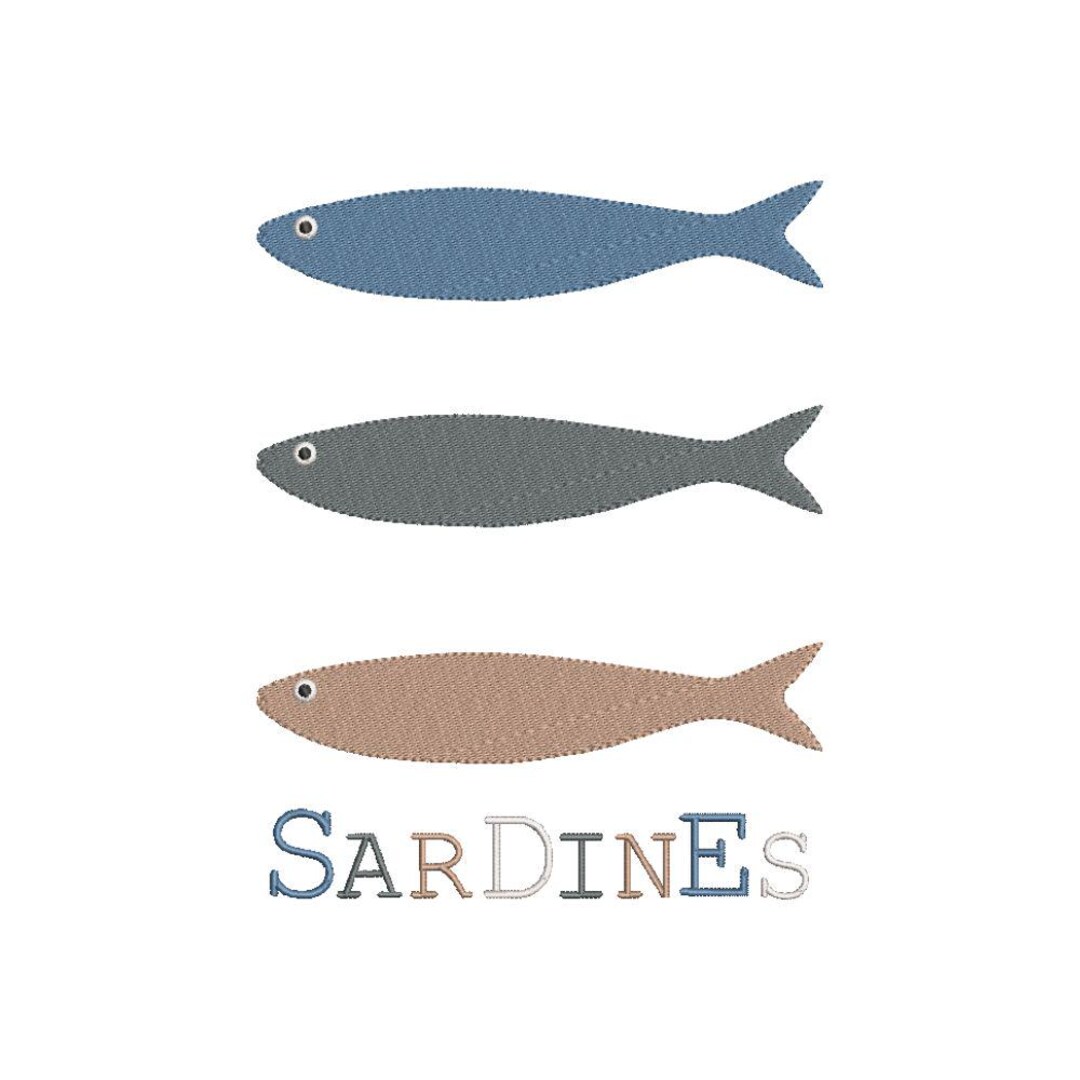 Machine Embroidery Design – Fish Sardines - Etsy