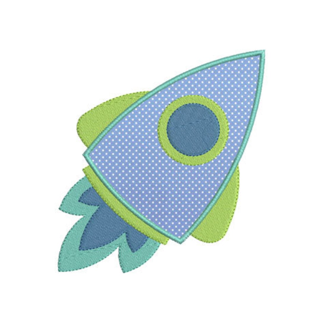 Instant Download Rocket Embroidery Design Applique - Etsy