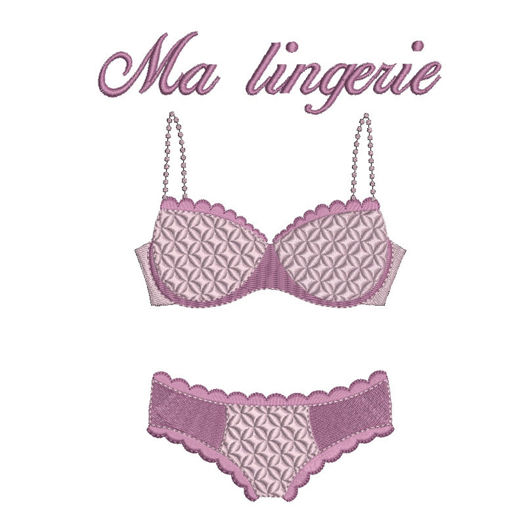 Instant Download Lingerie Panties and Bra Embroidery Design. - Etsy
