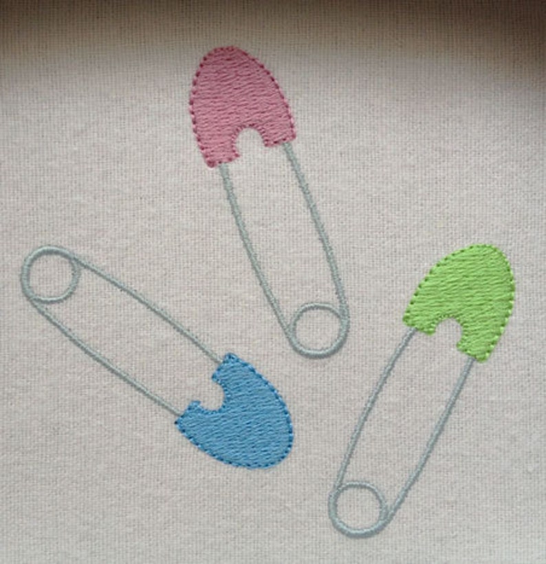Instant Download Diaper Pins Embroidery Design - Etsy