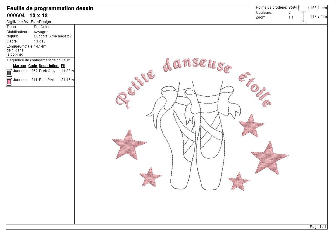Instant Download Ballerina Ballet Shoes Dance Embroidery Design Machine ...
