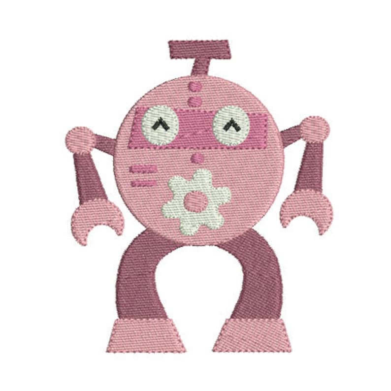 Instant Download Robot Embroidery Design Download - Etsy