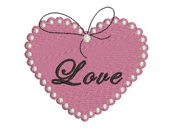 Loopy Heart Embroidery Design 9 Sizes 10 Formats PES DST EXP Valentine ...