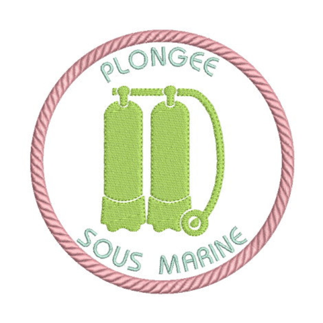 Embroidery Design Machine Frame Oxygen Bottle Scuba Diving Instant ...
