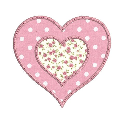 Instant Download Double Heart Embroidery Design Download | Etsy