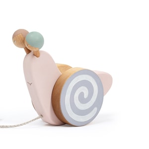 Pull and Push Toy a Snail Wooden Push Along Toy for Toddler - Etsy
