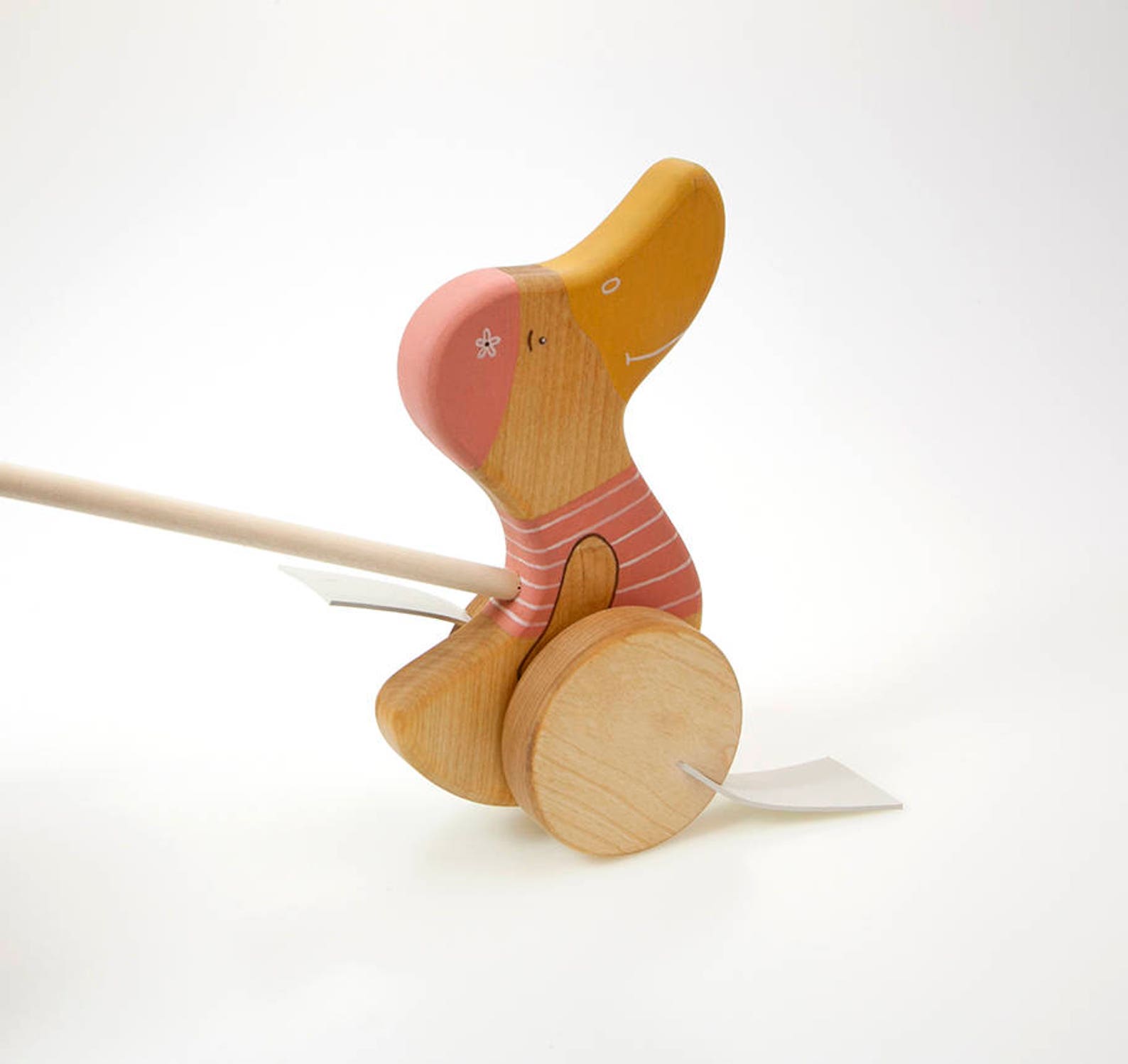 Duck Push Toy for Girls Wooden Push Toy Pink Wooden Toys - Etsy