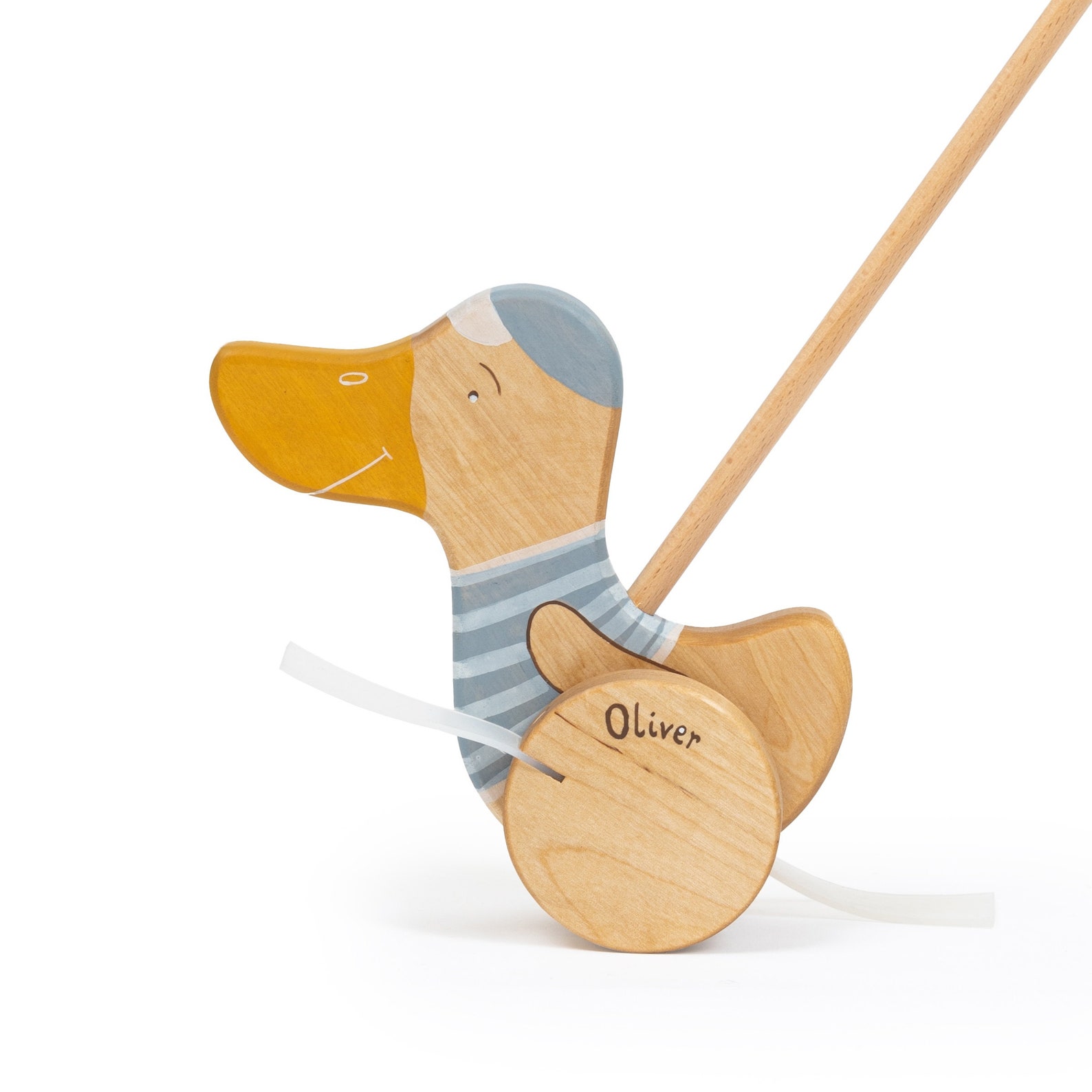 Wooden Duck Push Toy for Toddlers: Vintage-inspired Birch Wood - Etsy