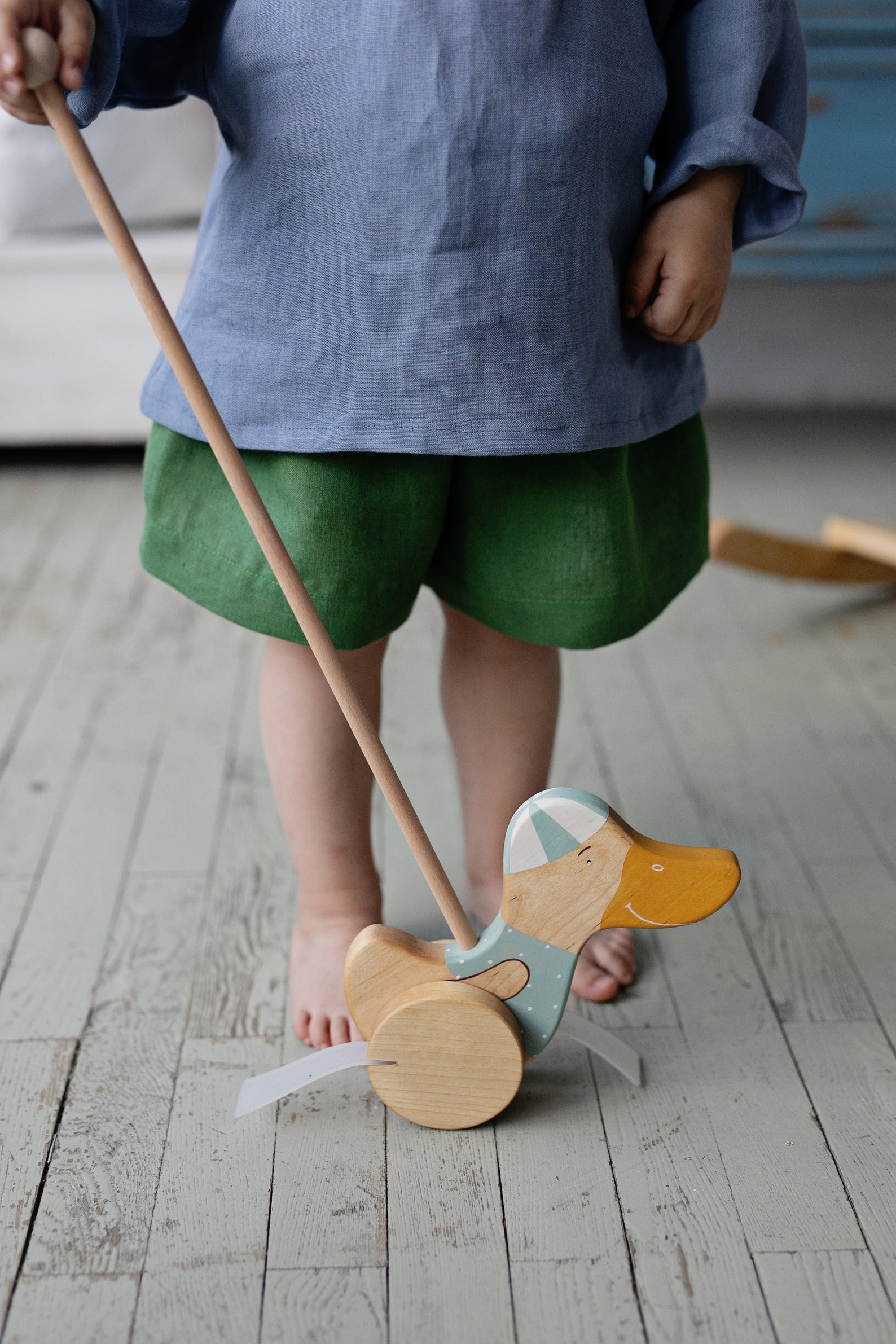 Personalized Gift for Kids, Push Along Walking Duck, Custom Wooden ...