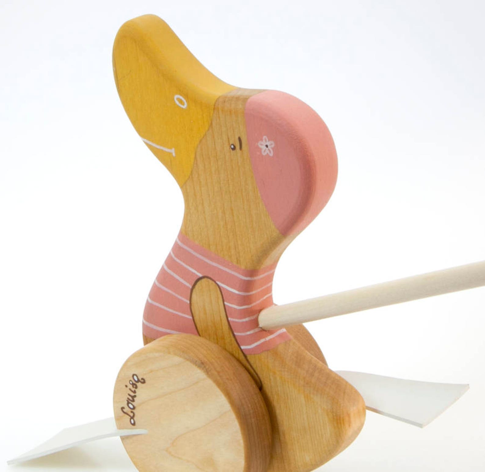 Duck Push Toy for Girls Wooden Push Toy Pink Wooden Toys - Etsy
