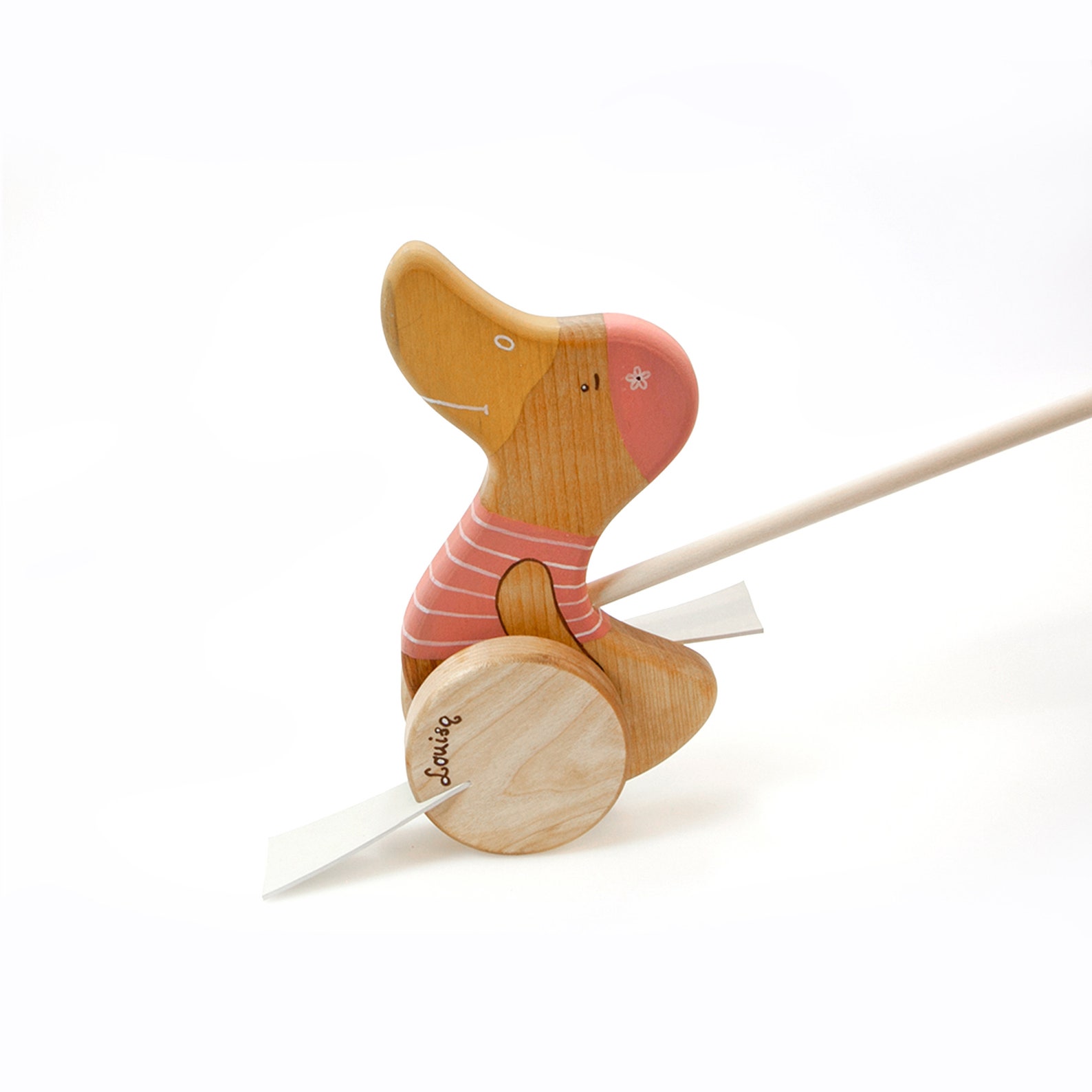 Duck Push Toy for Girls Wooden Push Toy Pink Wooden Toys - Etsy