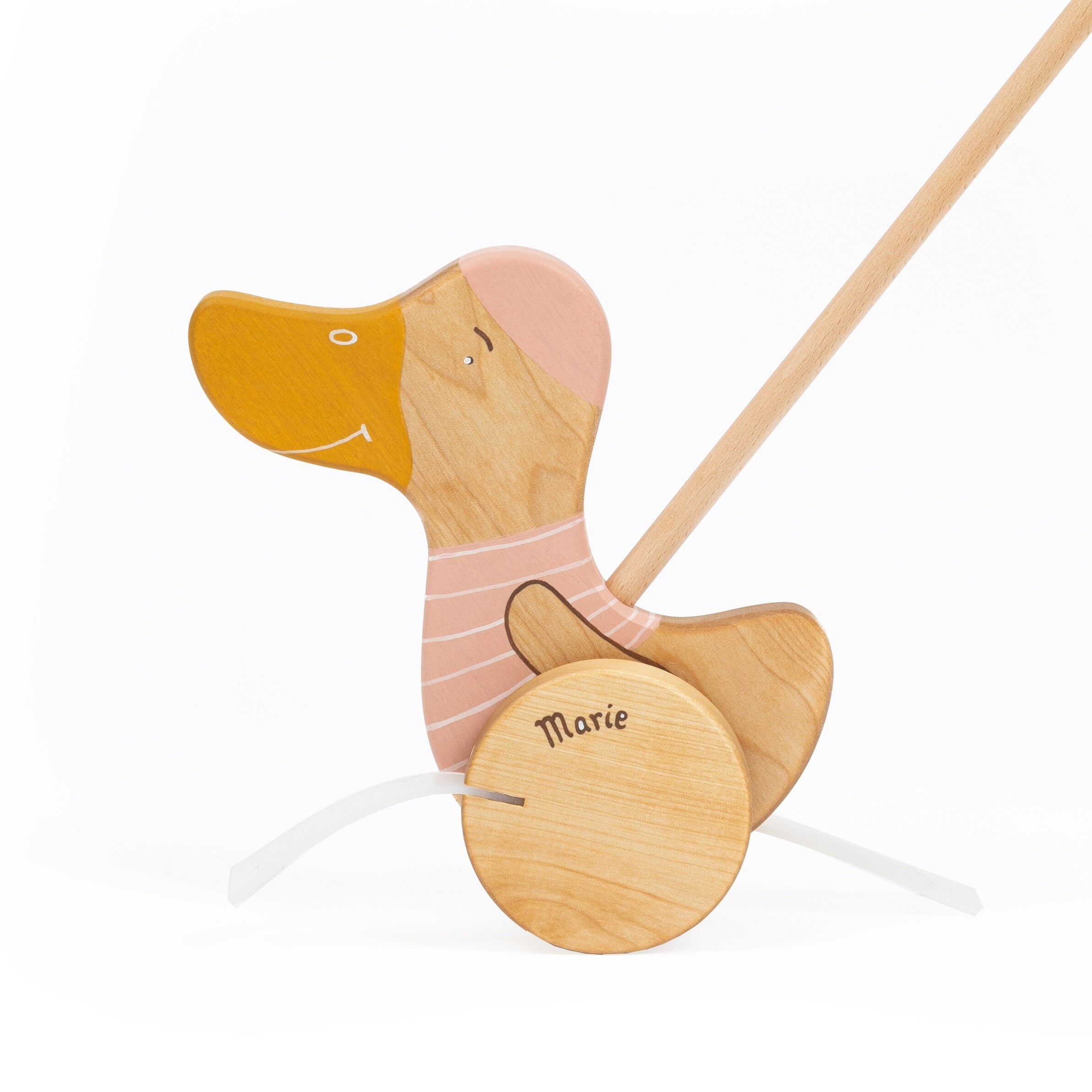 Wooden Duck Push Toy for Toddlers: Vintage-inspired Birch Wood - Etsy