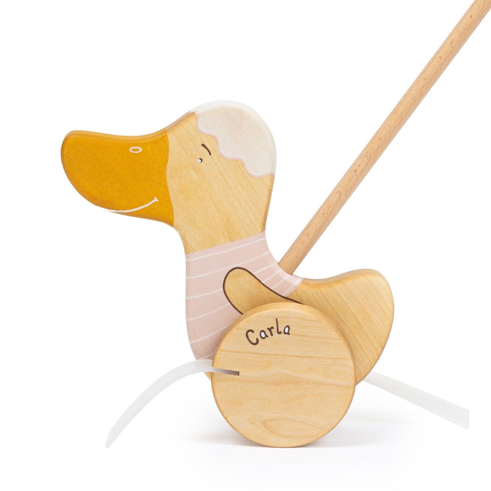 Wooden Duck Push Toy for Toddlers: Vintage-inspired Birch Wood - Etsy