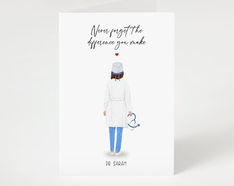 Doctor Retirement Card Female Doctor Appreciation - Etsy