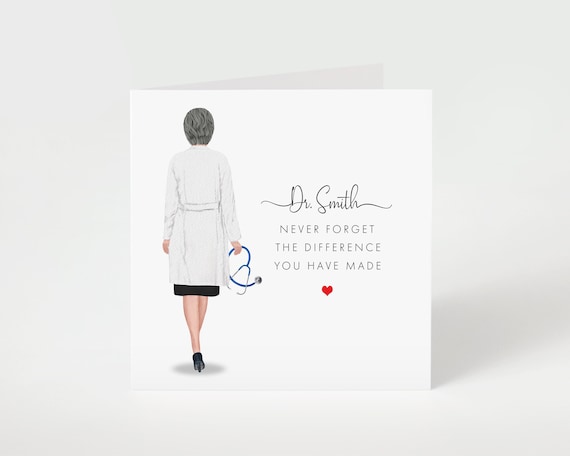 Doctor Retirement Card Female Doctor Appreciation - Etsy UK