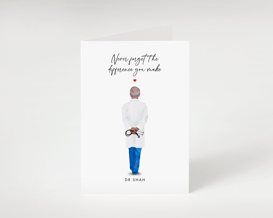 Doctor Thank You Card, Doctor Retirement Card, Surgeon Card ...