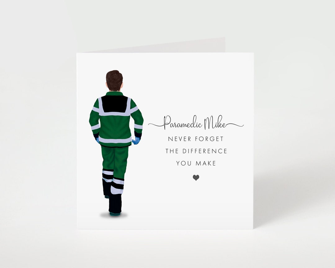 Personalized Paramedic Thank You Card, First Responder Gift - Etsy