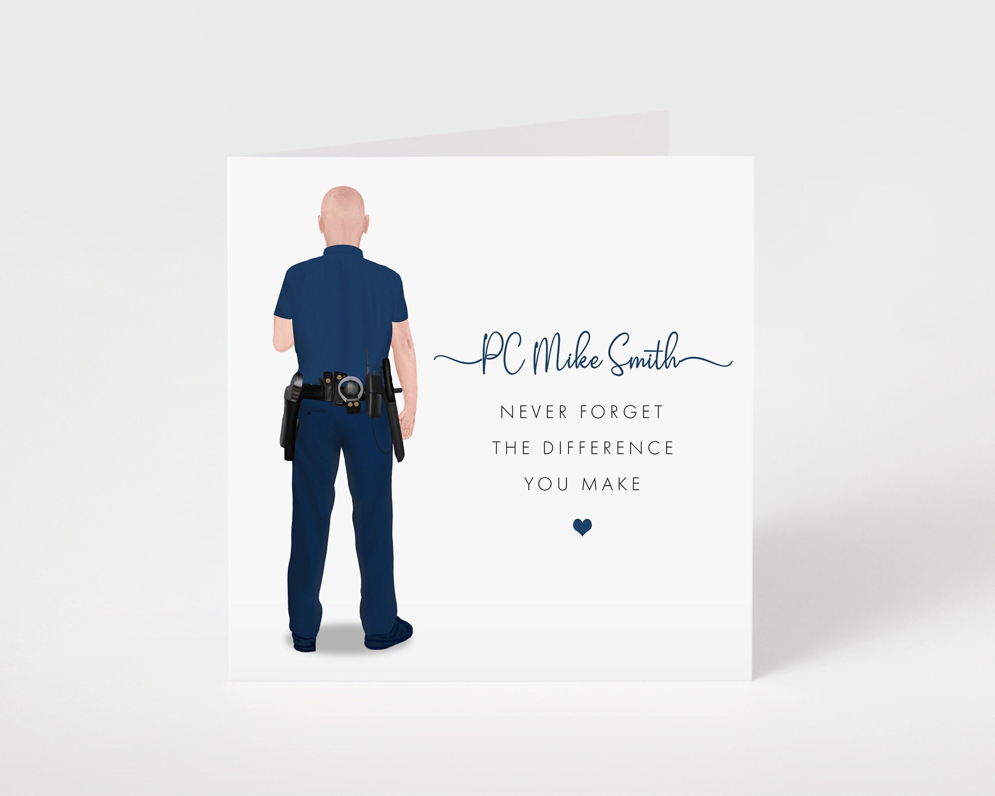 Police Officer Thank You Card, Personalised, Policeman, Constable ...
