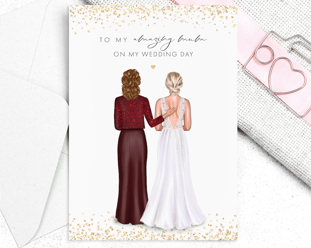 Mother of the Bride Card, Personalised Mother Wedding Card, Mum Thank ...