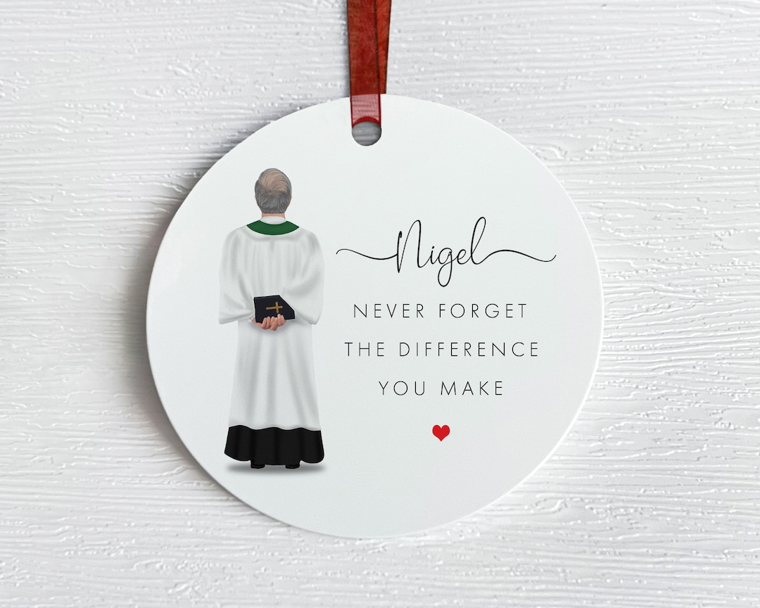Vicar Appreciation Gift, Thank You Vicar, Vicar Ornament, Gift for ...