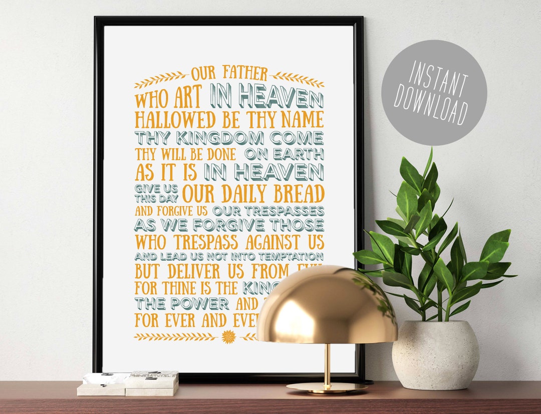 The Lord's Prayer Printable religious quote Bible - Etsy Portugal