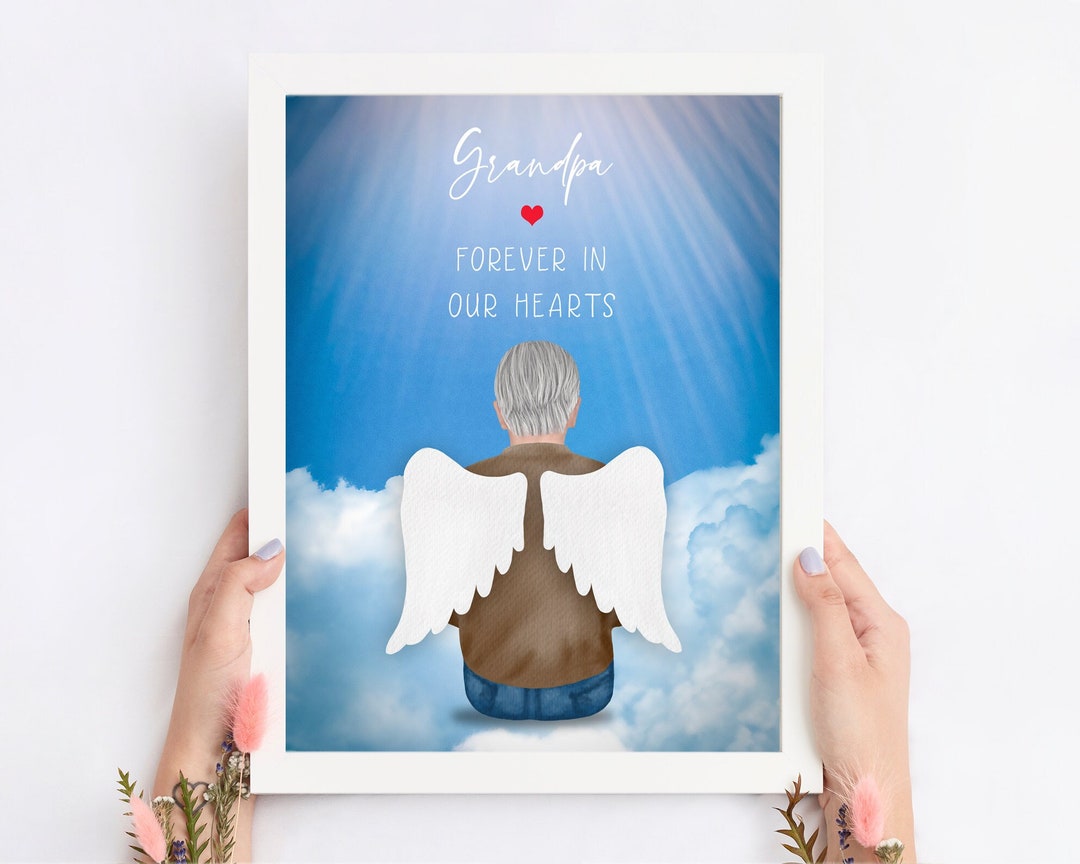 Grandfather Memorial Print, Grandparent Loss Gift, Bereavement Gift ...