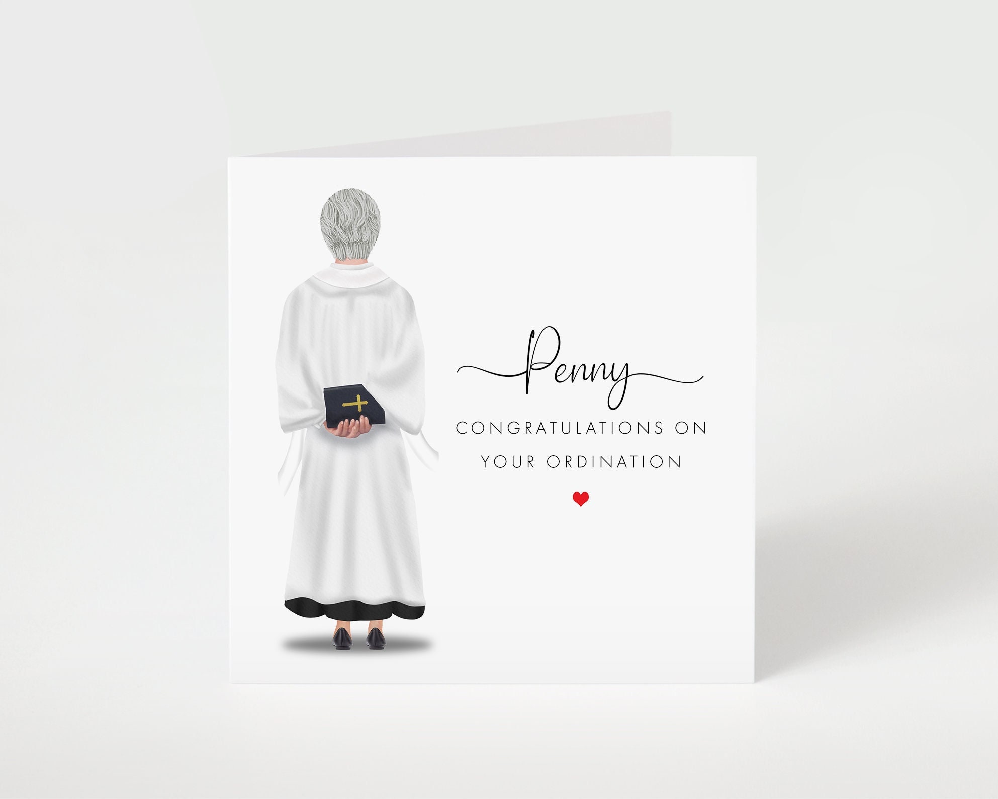 Ordination Card, Female Vicar, Congratulations Vicar, Good Luck Card ...