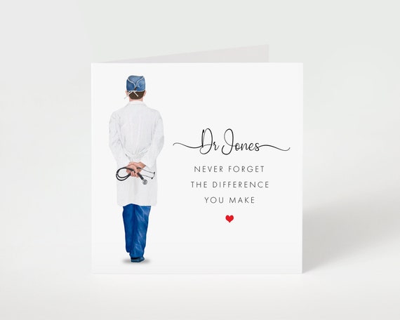 Doctor Thank You Card Doctor Retirement Card Surgeon Card - Etsy