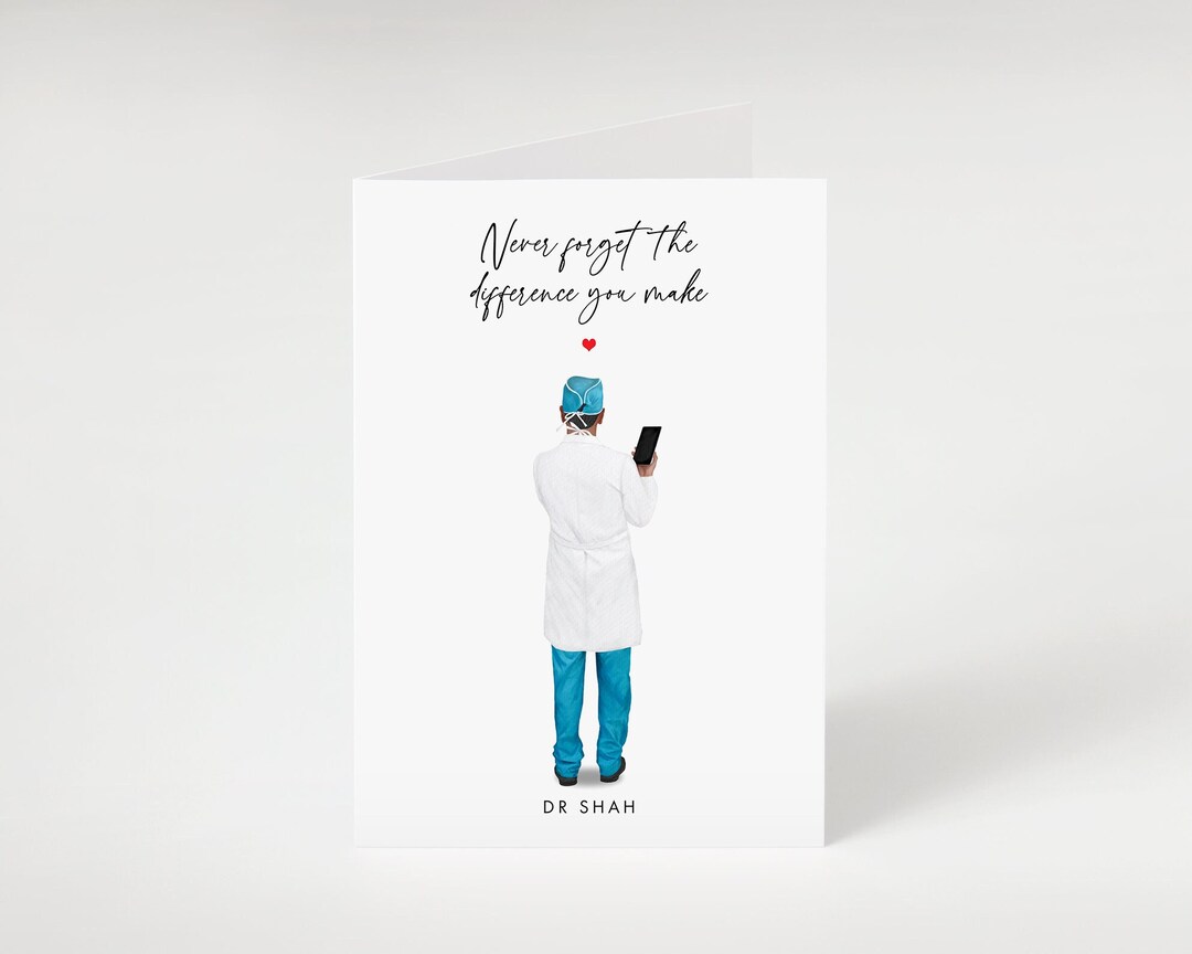 Doctor Thank You Card, Doctor Retirement Card, Surgeon Card ...