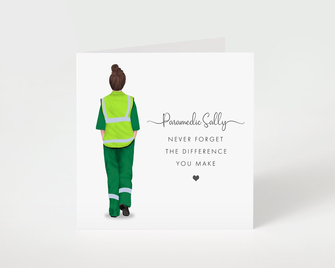 Emergency Services Thank You Card, Paramedic, First Responder Card ...