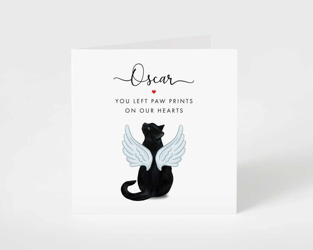 Cat Sympathy Card, Cat Loss Card, Sorry for Your Loss, Pet Memorial ...