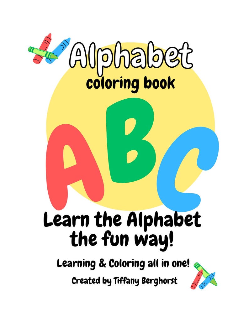 ABC Alphabet Coloring Book Printable, Letter Tracing & Phonics ...