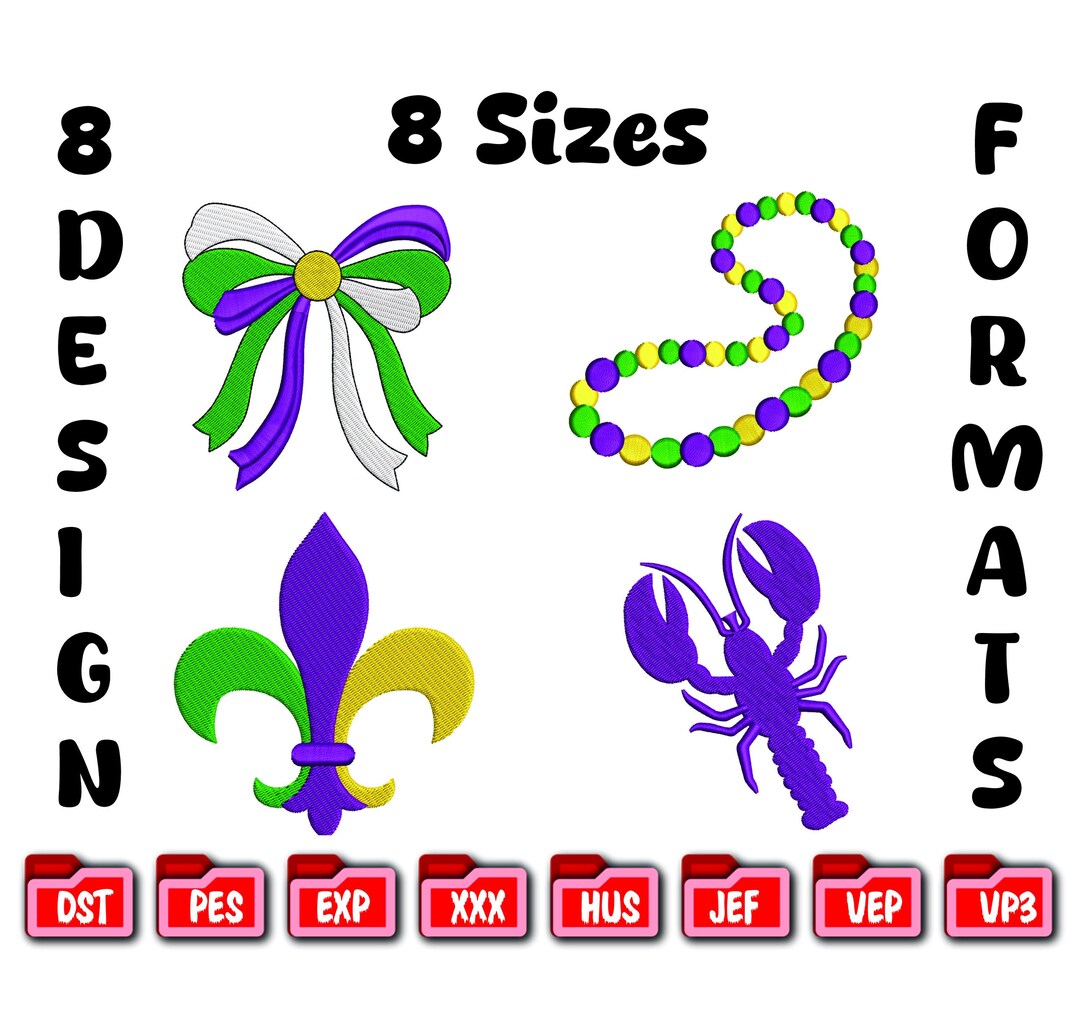 Tiny Carnival Traditions: Mardi Gras Mini Embroidery Set - Etsy