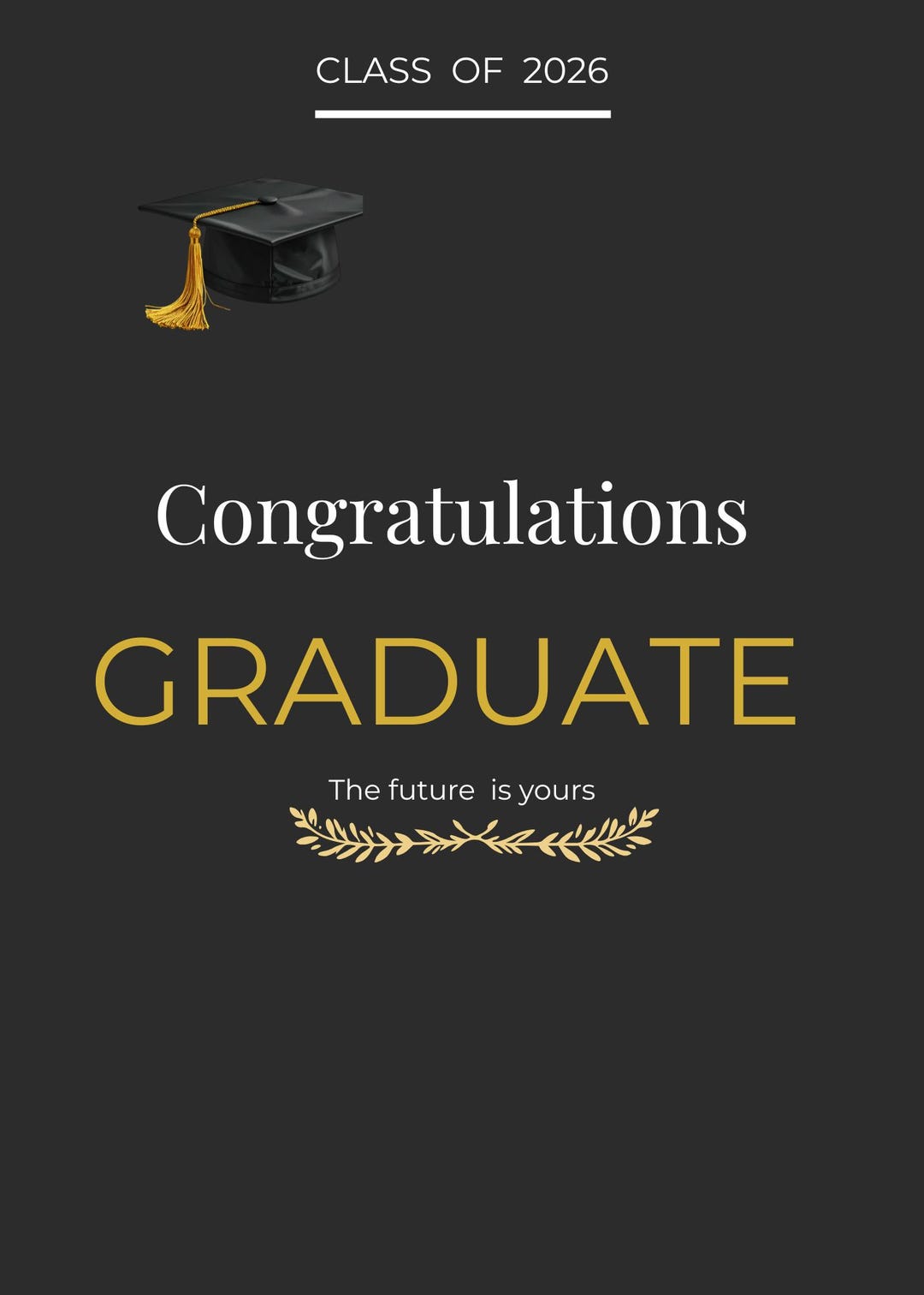 Graduation Card Printable 2026 /congratulations Graduate/class of 2026 ...