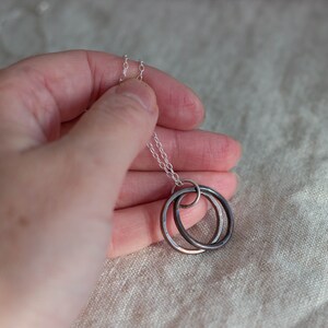 Copper Wire Interlinking Hoops Pendant, Handmade Copper Necklace ...
