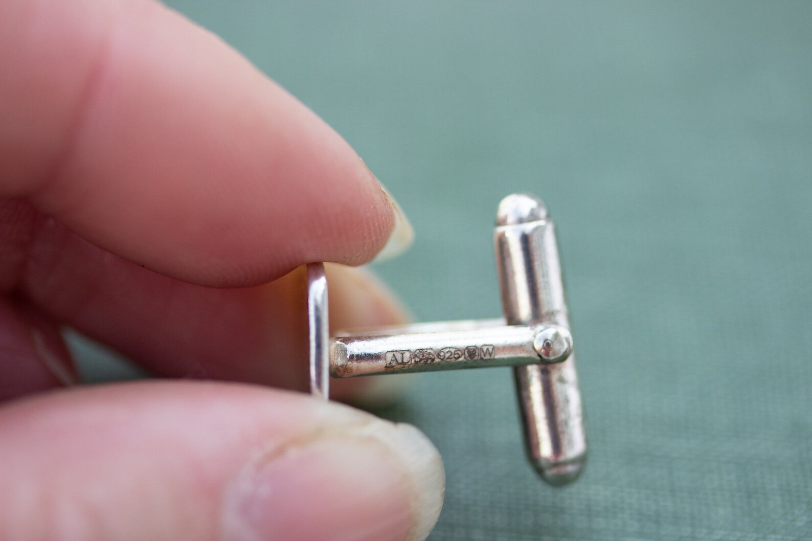 Oval Sterling Silver Cufflinks, Hammered Texture, Handmade Cufflinks ...