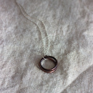 Copper Wire Interlinking Hoops Pendant, Handmade Copper Necklace ...