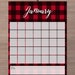 Buffalo Check RED Calendar Printable L Desk Calendar, Wall Calendar ...